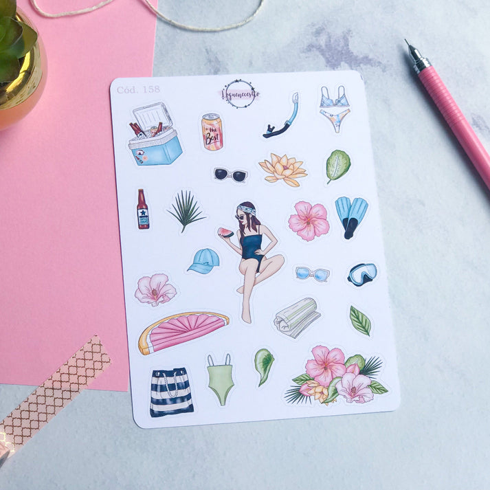 Sticker verano playa – Loquenecesito